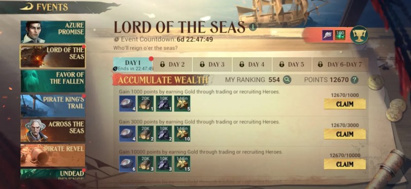 Game Guide: Sea of Conquest | Fat Wallet Refugee